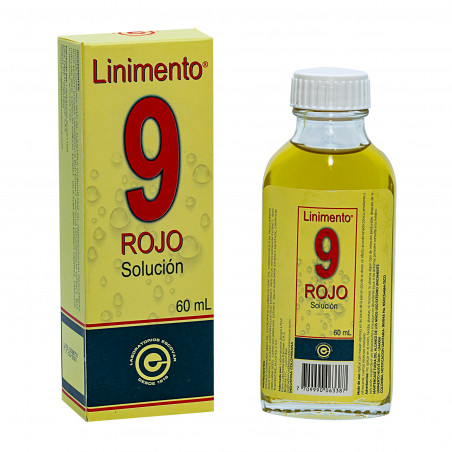 LINIMENTO 9 Rojo Presentación FRASCO x 60 mL